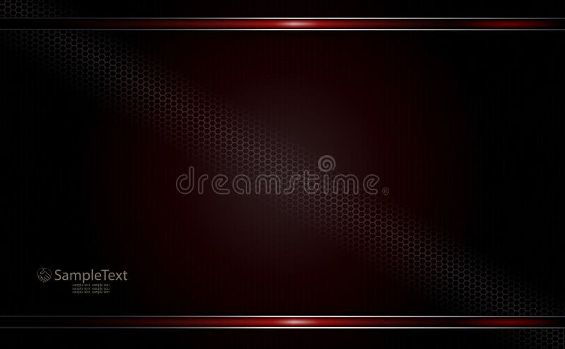 Geometric Dark Mesh Design with Red Border. Stock Vector - Illustration ...