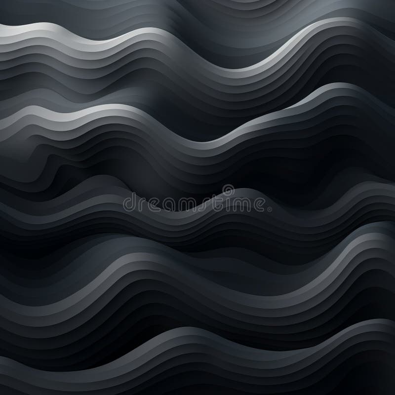 Geometric Dark Wave Pattern with Layered Organic Forms Stock ...