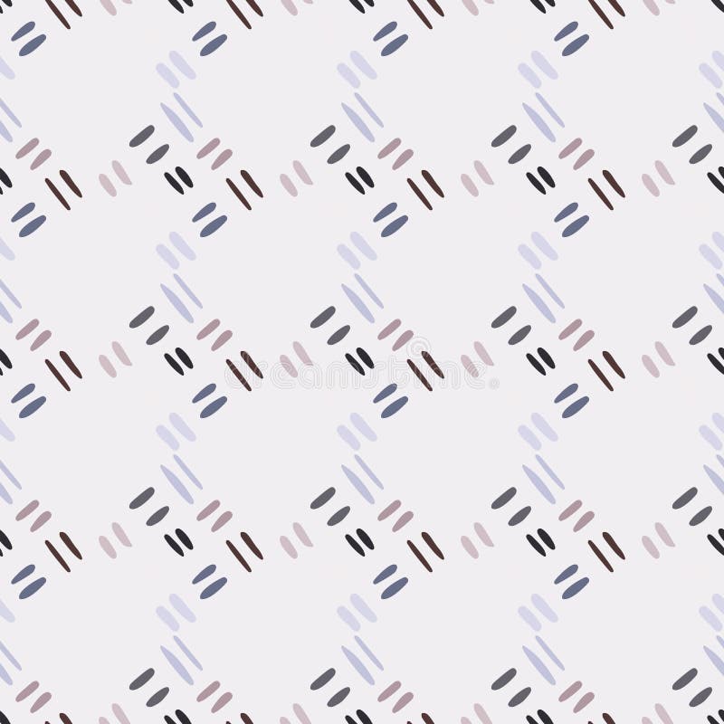 Geometric Dash Line Seamless Pattern. Decorative Line Shapes Endless ...
