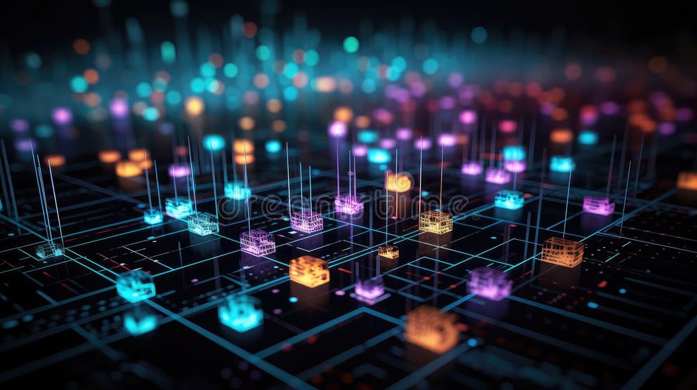 Geometric data clusters stock illustration. Illustration of means ...