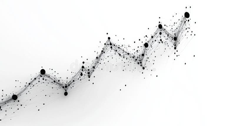 Geometric Data Visualization with Ascending Line of Connected Dots in ...
