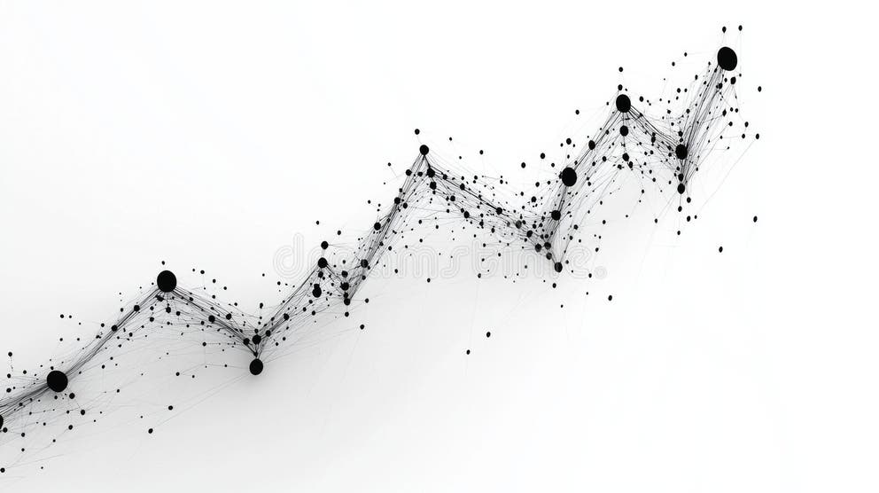 Geometric Data Visualization with Ascending Line of Connected Dots in ...