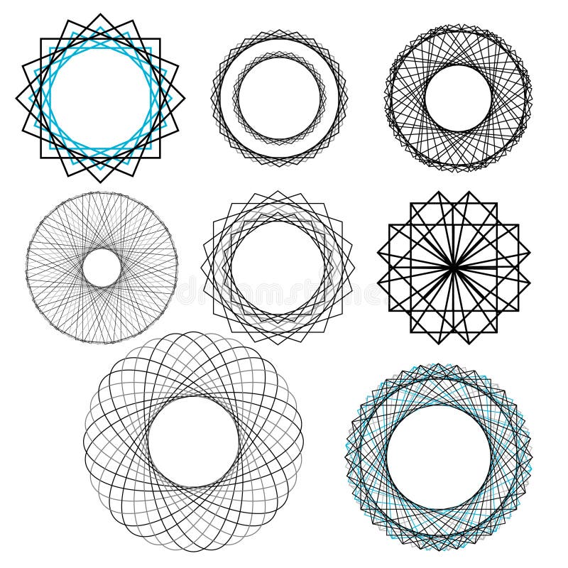 Geometric Decorative Design Elements Stock Vector - Illustration of ...
