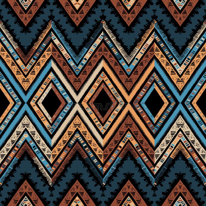 Geometric Decorative Seamless Pattern Stock Vector - Illustration of ...