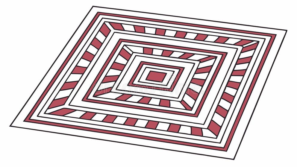 Geometric Decorative Symmetrical Carpet or Rug Graphic Vector Design ...