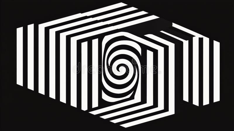 A Geometric Design Composed of Intersecting Lines and Spirals. Stock ...