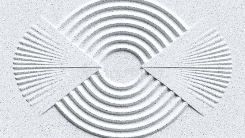 A Geometric Design of Concentric Circles and Triangles. Stock Image ...