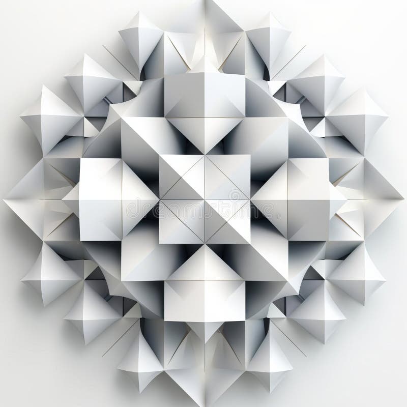 Geometric Designs on White Background Stock Illustration - Illustration ...
