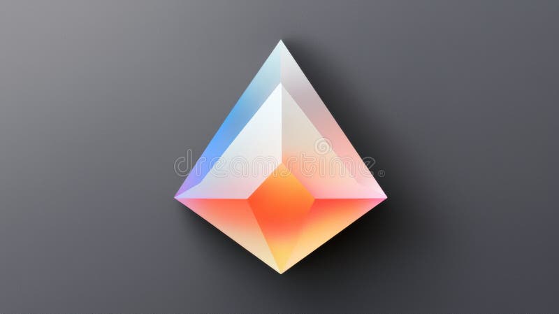 A Geometric Design of a Diamond-shaped Object with a Gradient Color ...
