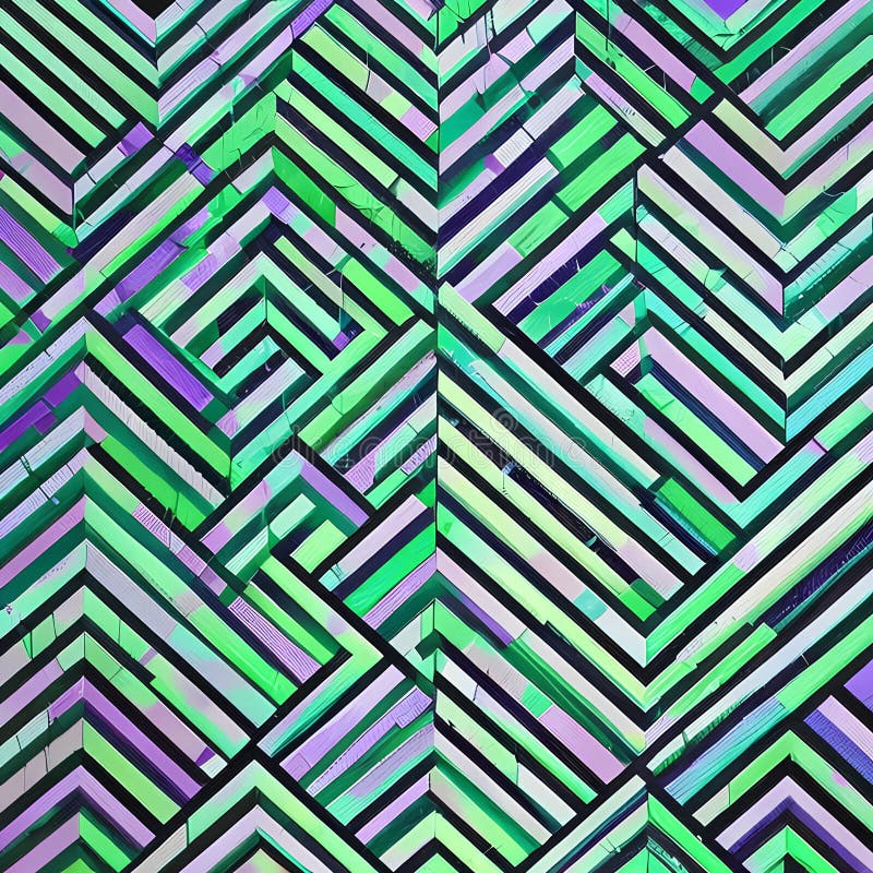 A Geometric Design with Diamonds and Rectangles Arranged in a Chevron ...