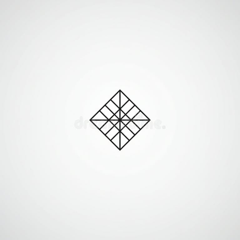 Geometric Design Features a Diamond Shape Divided into Smaller ...