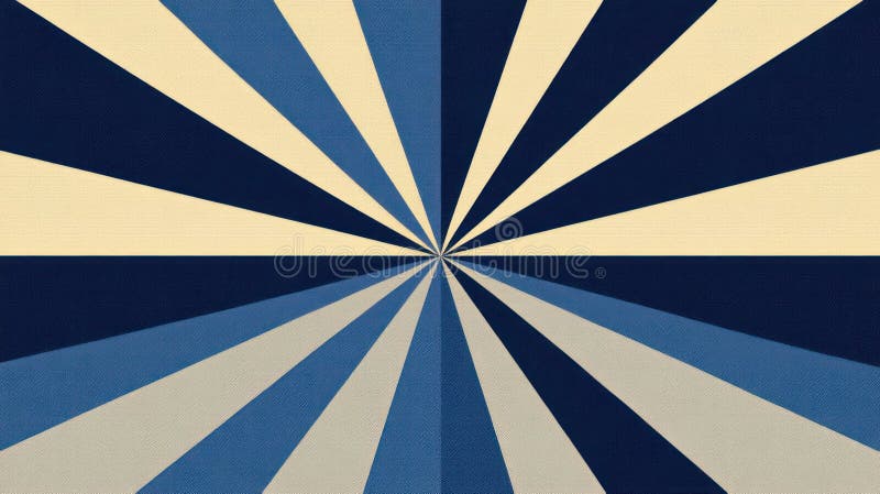 A Geometric Design Featuring Alternating Blue and Cream Rays Converging ...