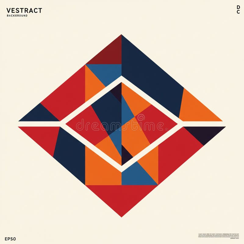 Geometric Design Featuring Interlocking Diamond Shapes with Triangular ...