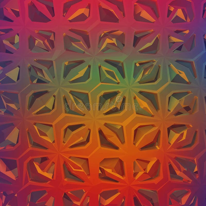 Geometric Design Featuring a Pattern of Interconnected Polygons with a ...