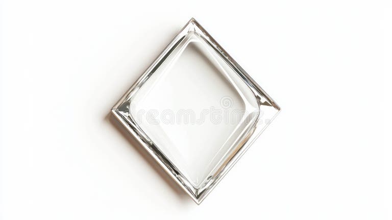 Geometric Design Featuring Realistic Empty Diamond Shape for Modern ...