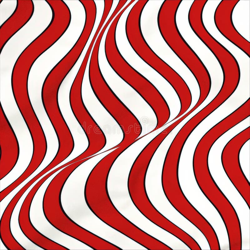 Red and white wavy pattern stock illustration. Illustration of design ...