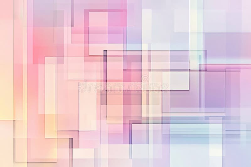 Geometric Design with Overlapping Translucent Squares in Pastel ...