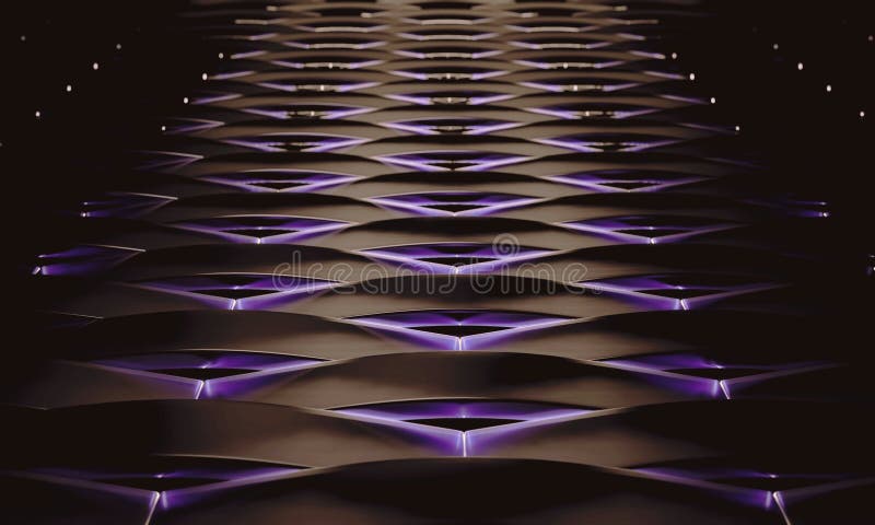 Geometric Design Pattern, Repetition with Glow, Modern Look, 3D Stock ...