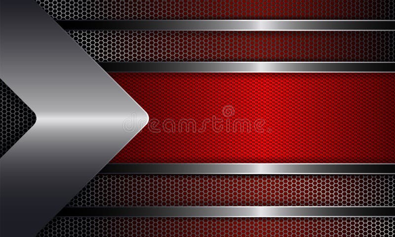 Geometric Design with a Red Frame, Shiny Edging, with an Arrow of ...