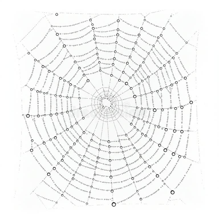 Geometric Design Resembling a Complex Spider Web. the Web Features ...