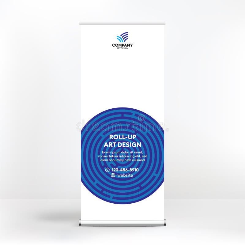 Geometric Design, Roll-up, Creative Background, Template for Photo and ...