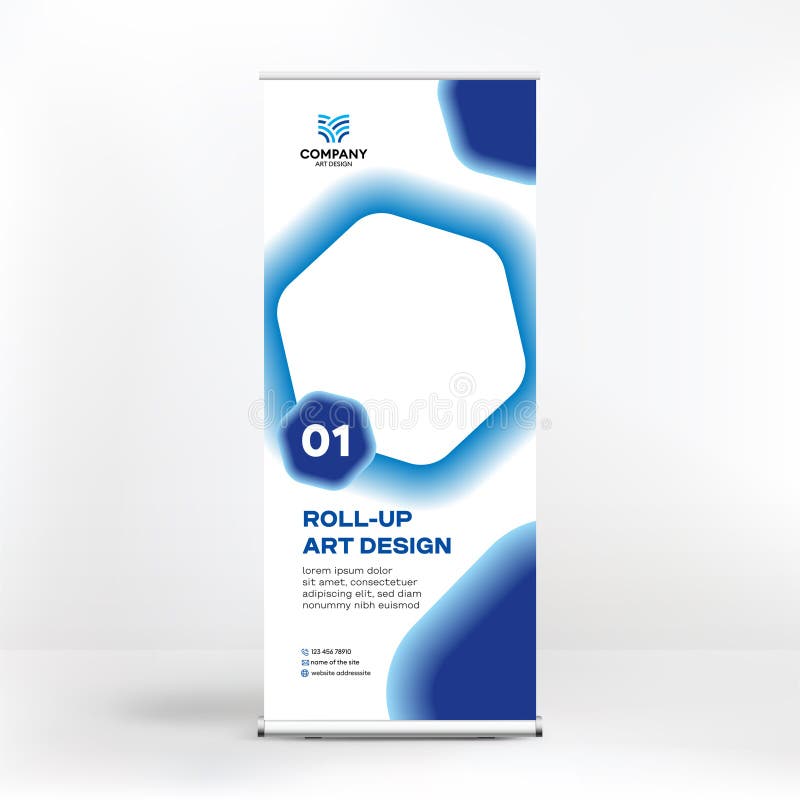 Geometric Design, Roll-up, Creative Background, Template for Photo and ...