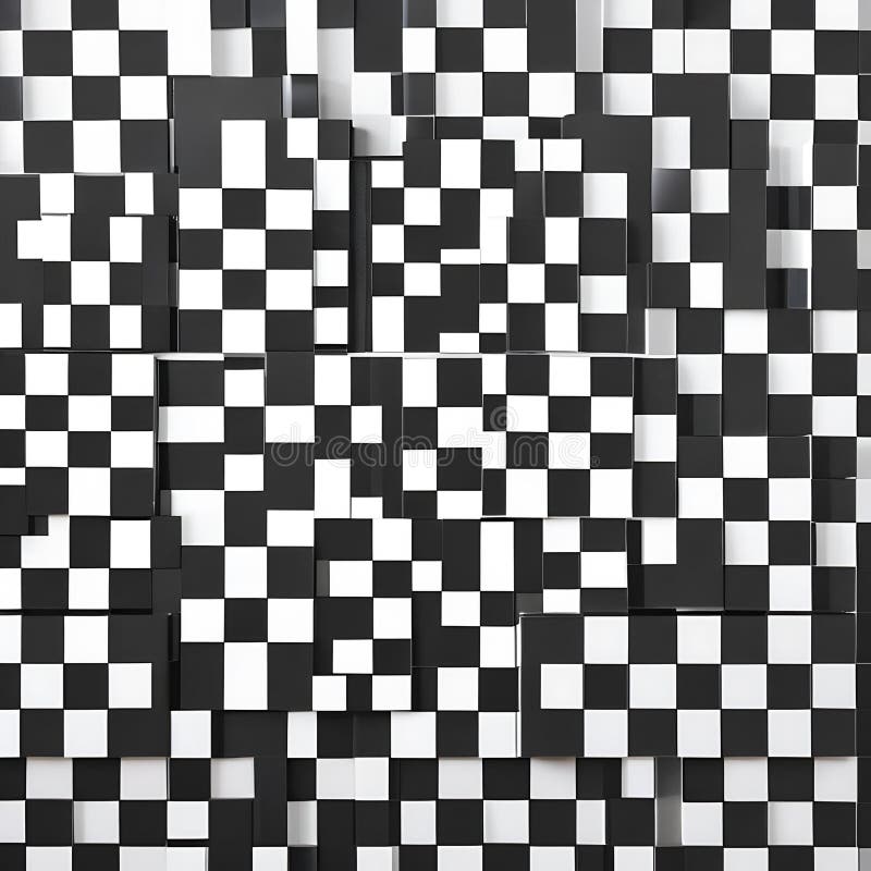 A Geometric Design with Squares and Rectangles Arranged in a ...
