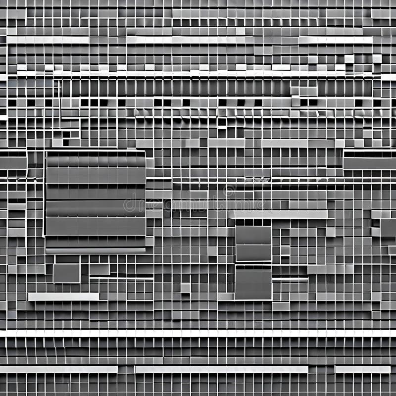 A Geometric Design with Squares and Rectangles Arranged in a ...