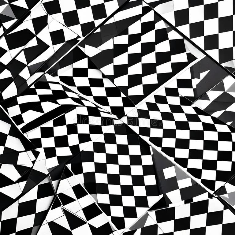 A Geometric Design with Squares and Rectangles Arranged in a Checkerboard Pattern, in Shades of ...