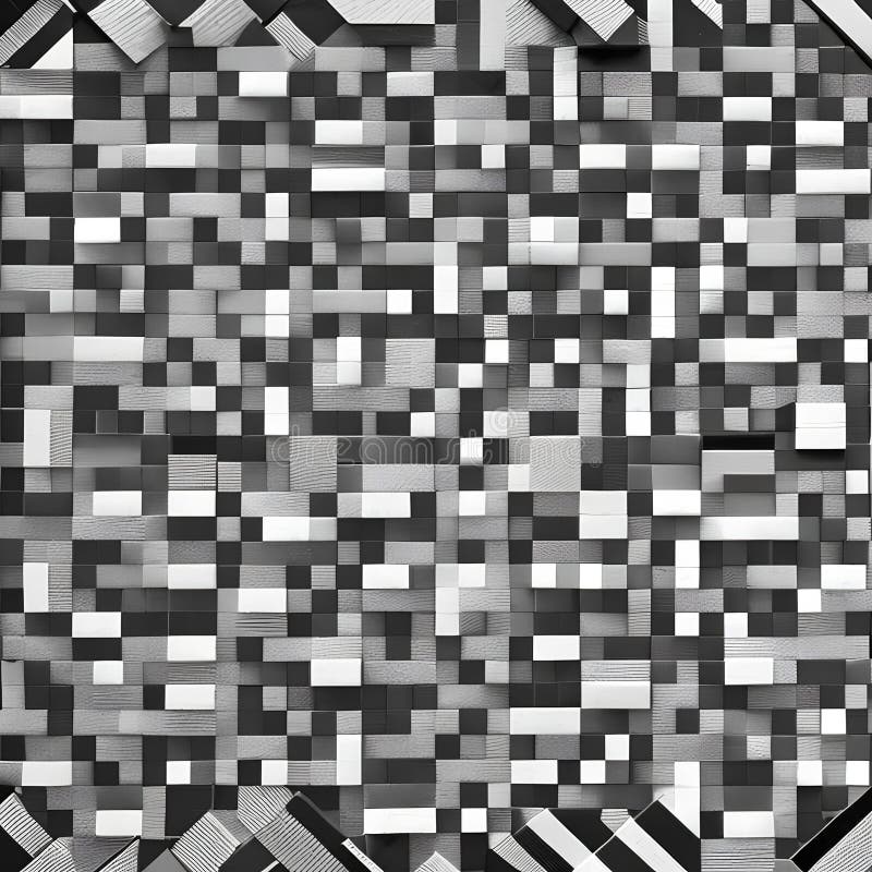 A Geometric Design with Squares and Rectangles Arranged in a ...