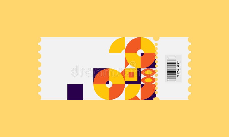 Modern Ticket Template Design Background Concept Stock Vector ...