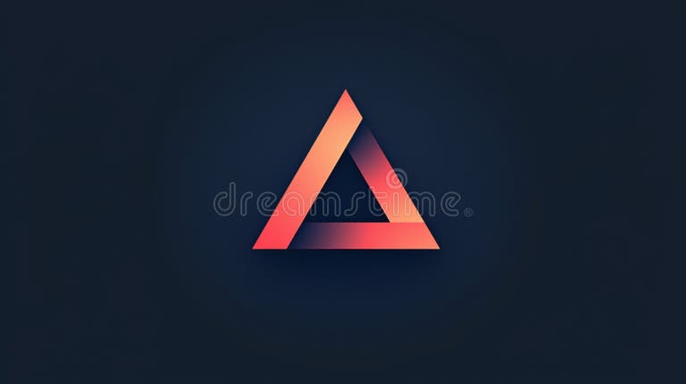 A Geometric Design of a Triangle with a Gradient Color Scheme. Stock ...