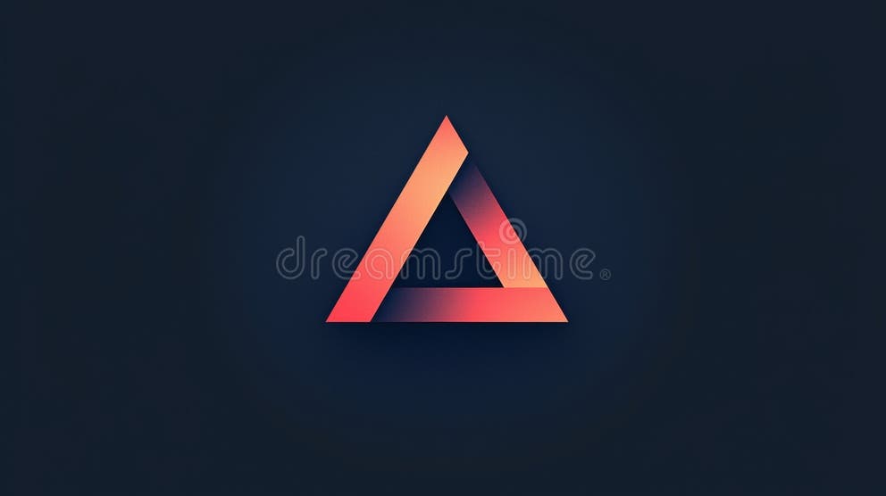A Geometric Design of a Triangle with a Gradient Color Scheme. Stock Photo - Image of background ...