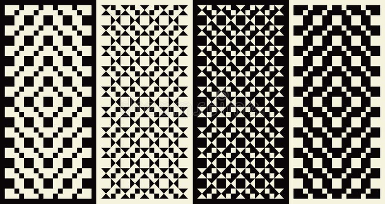 Geometric Monotone Patterns Stock Illustrations – 167 Geometric ...