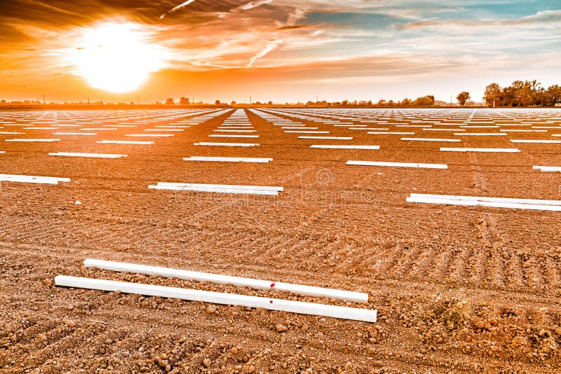 Geometric Designs of Support Poles in Farmlands Stock Image - Image of ...