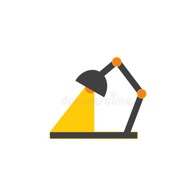 Desk Lamp Symbol Logo Vector Stock Vector - Illustration of adjustable ...