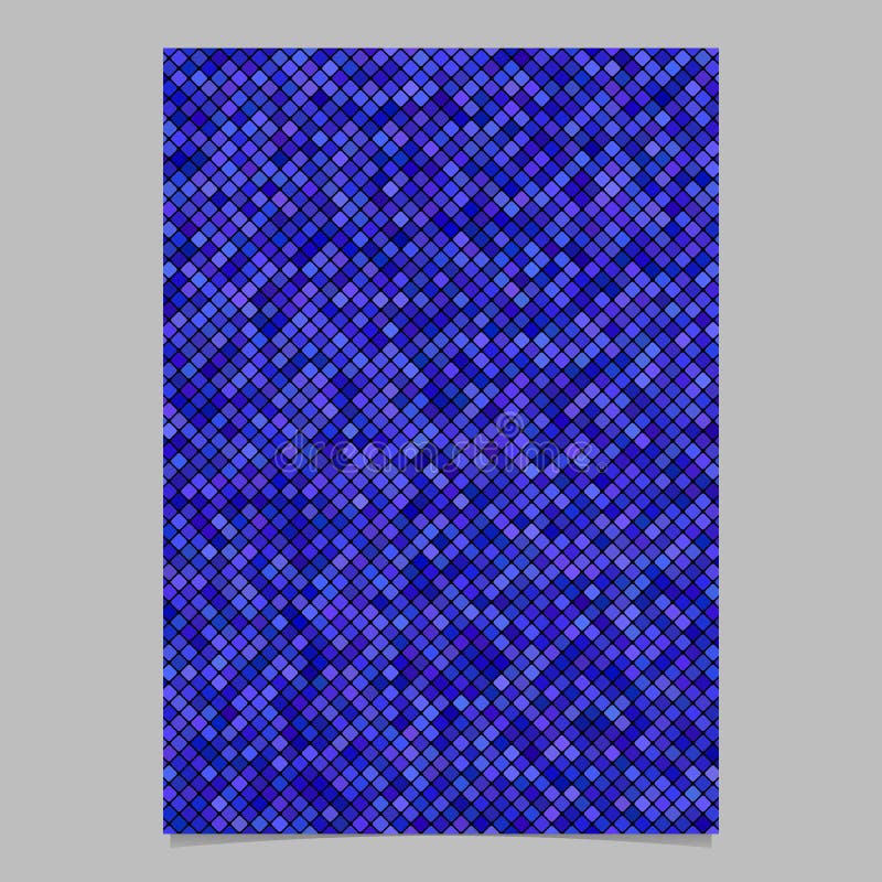 Geometric Diagonal Rounded Square Mosaic Pattern Flyer Template Stock Vector - Illustration of ...