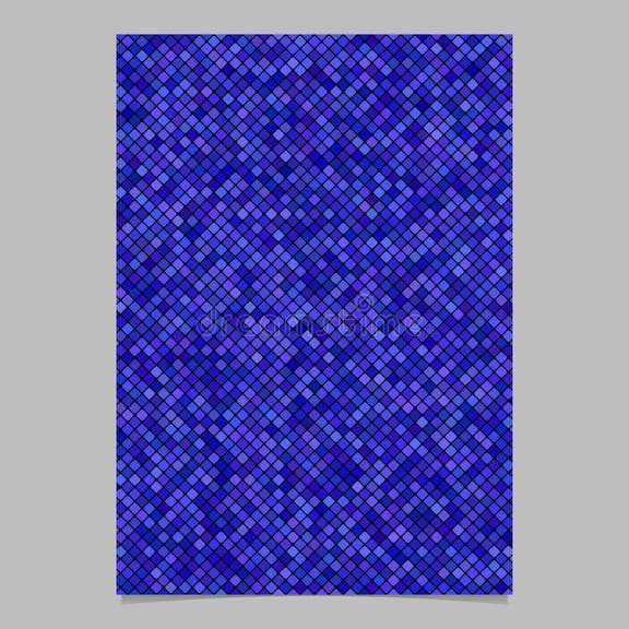 Geometric Diagonal Rounded Square Mosaic Pattern Flyer Template Stock Vector - Illustration of ...