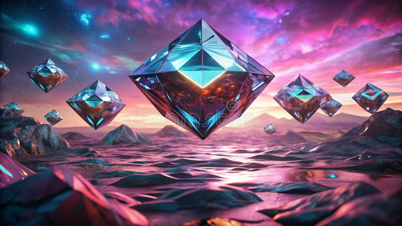 Geometric Diamond Abstraction Exploring Surreal Minimalism through ...