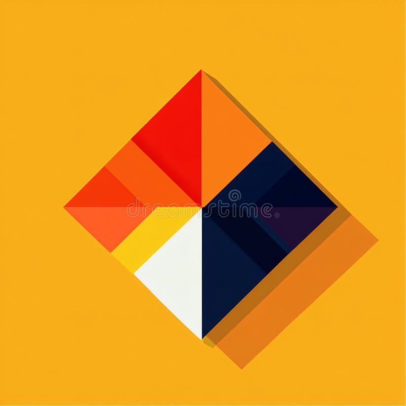 Geometric Diamond Art: an Abstract Arrangement of Colorful Triangles ...