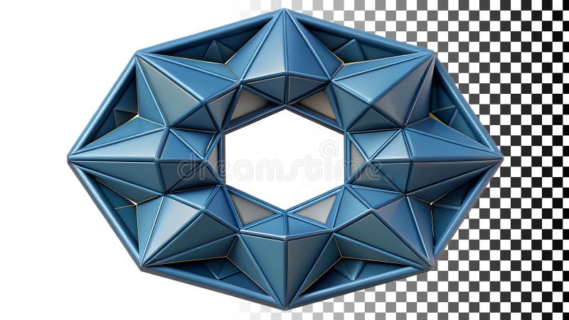Geometric Diamond Blue, Abstract Shape, Modern Design, and 3D Element ...