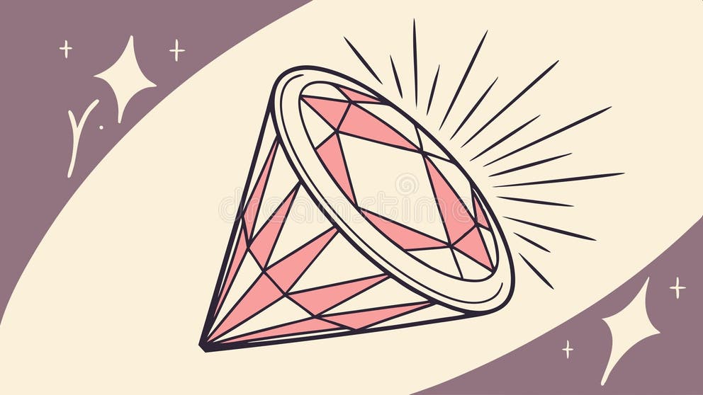 Geometric Diamond Graphic with Sparkling Facets and Abstract Background ...