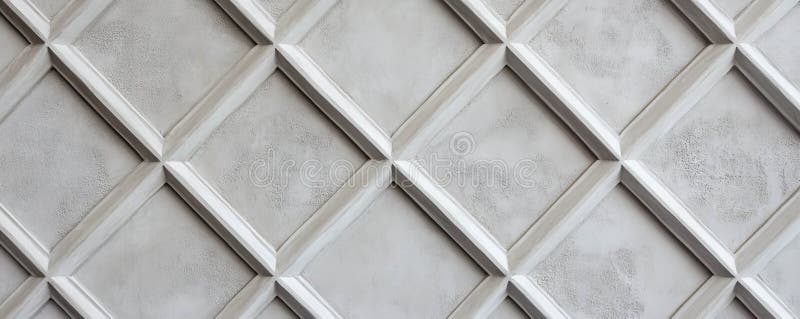 Geometric Diamond Lattice Texture on Smooth Plaster for Interior Design ...