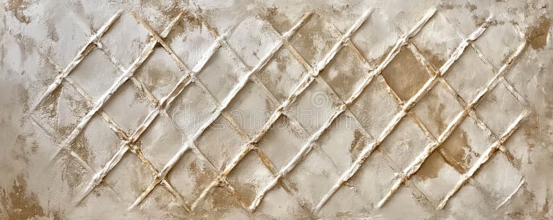 Geometric Diamond Lattice Texture on Smooth Plaster Surface for ...