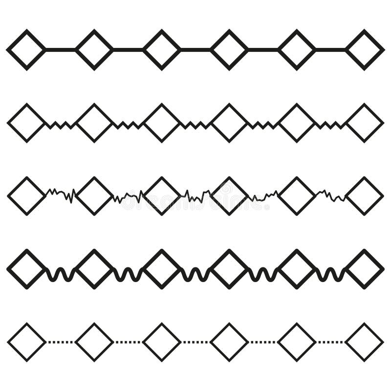 Geometric Diamond Lines. Abstract Linear Pattern. Black and White Shape ...