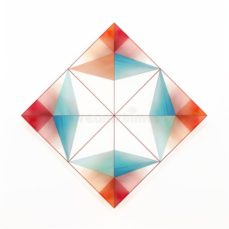 Geometric Diamond Pattern with Gradient Colors on White Stock ...