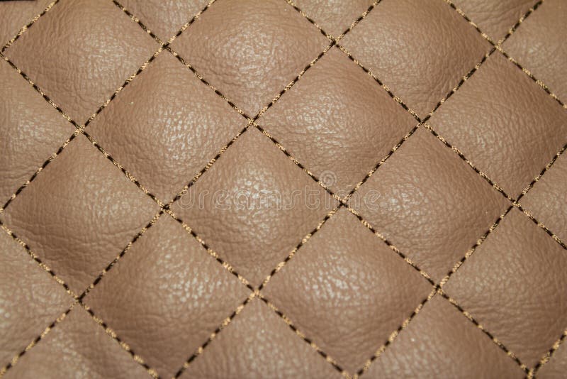 Geometric Diamond Pattern Quilted PU Leather Stock Image - Image of ...