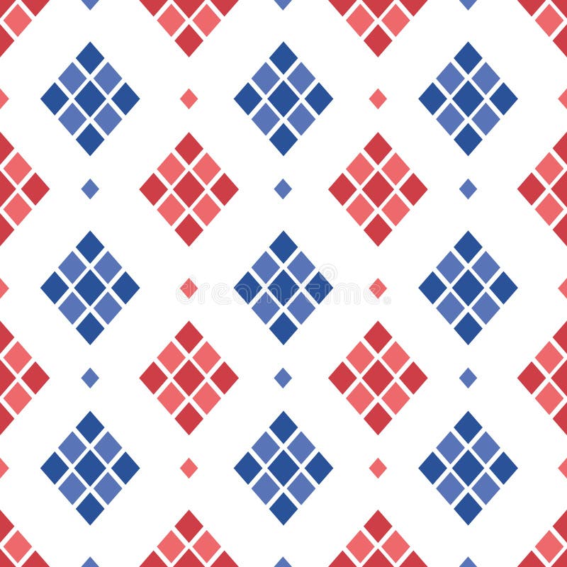 Geometric Diamond Seamless Pattern Vector Isolated on White Background ...