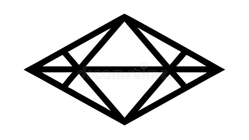 Geometric Diamond Shape Icon for Modern Abstraction, Vector Design ...