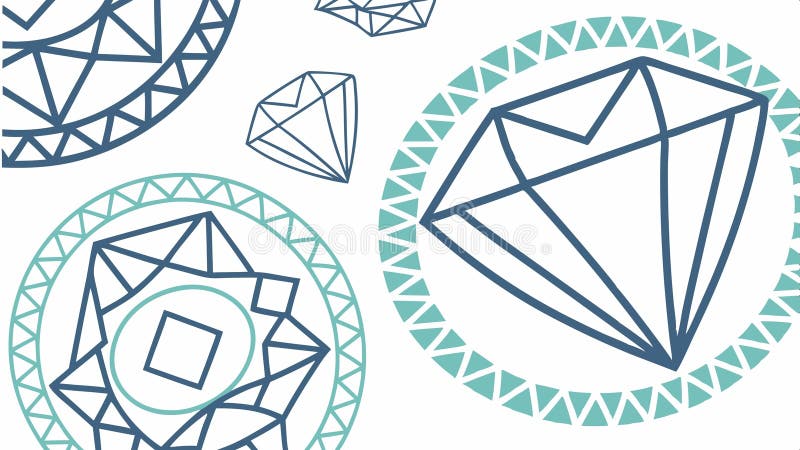 Geometric Diamond Shapes Graphic with Abstract Patterns Element Vector ...